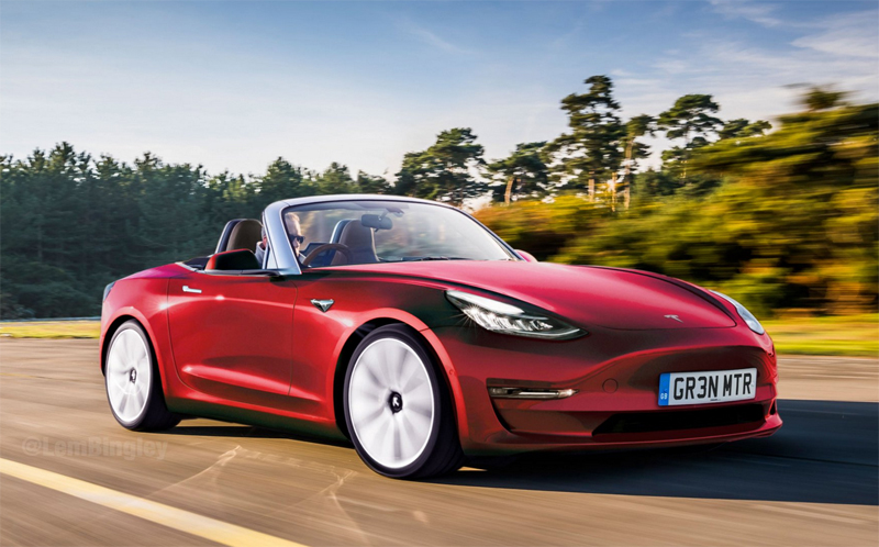 Il imagine un roadster Tesla sur la base d’une Mazda MX-5 (Miata)