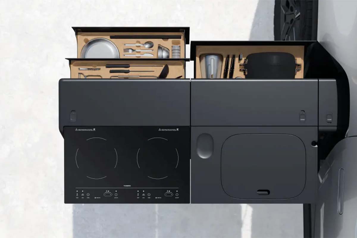 La Camp Kitchen du Rivian R1T se dévoile dans sa version définitive