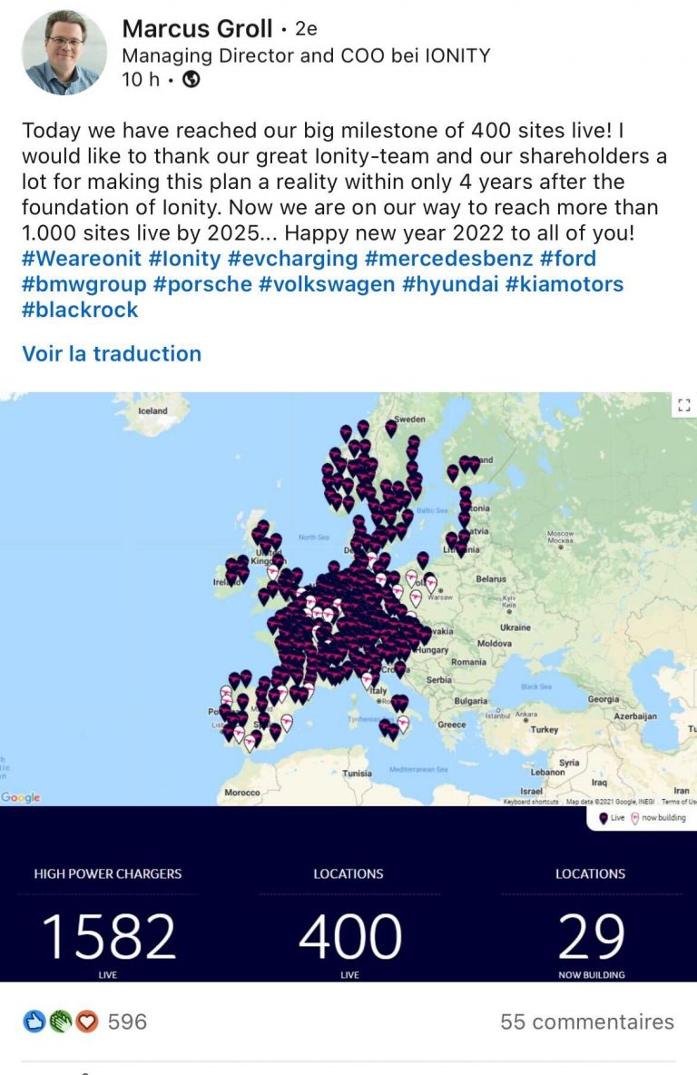 Charge rapide : le réseau Ionity atteint 400 stations en Europe