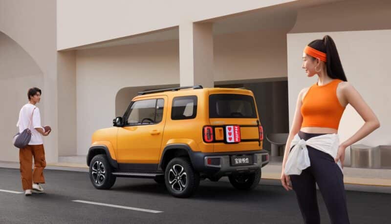 Baojun Yep : un écran sur son coffre pour communiquer avec les autres ...