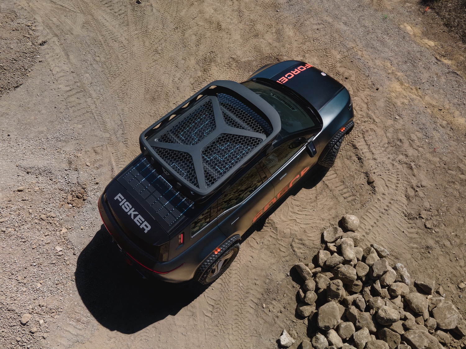 Le Fisker Ocean paré pour l'aventure en version Force E